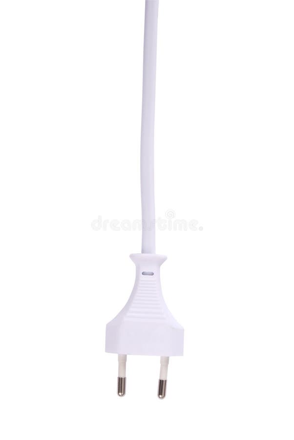 White Power Cable with Plug and Socket Stock Photo - Image of electric ...