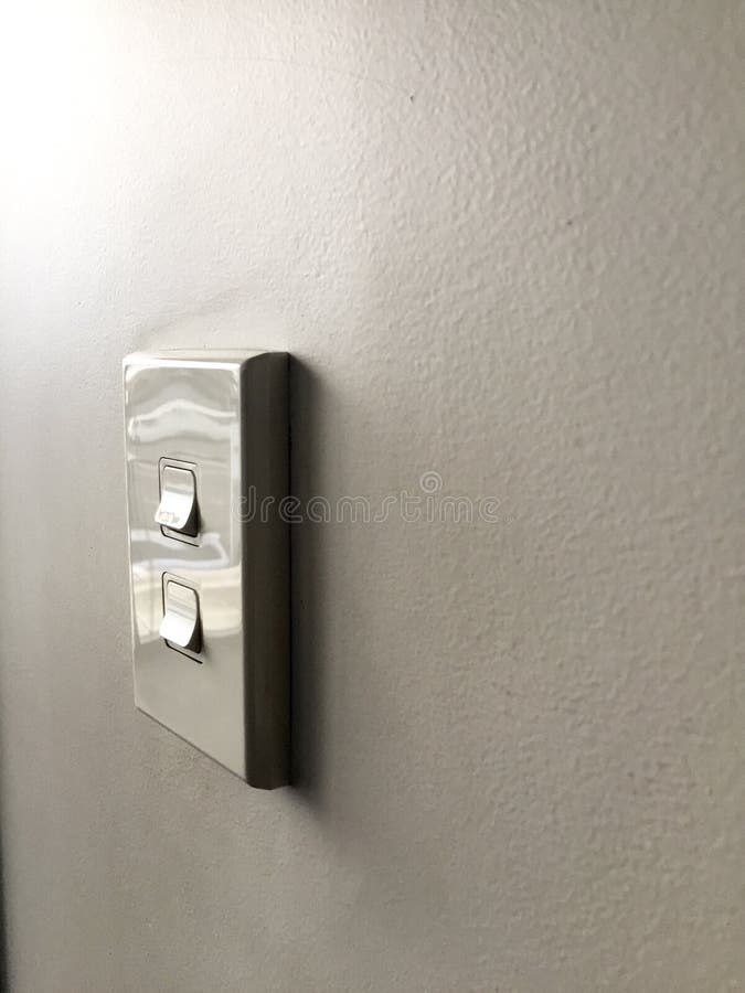 White Power Switch Board on White Wall Stock Photo - Image of hotel ...