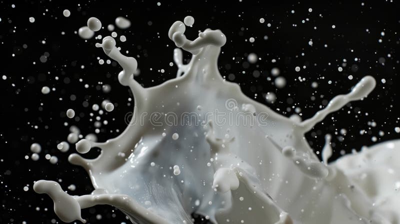 White Powerful Splashes of Liquid in the Air from from Below and ...