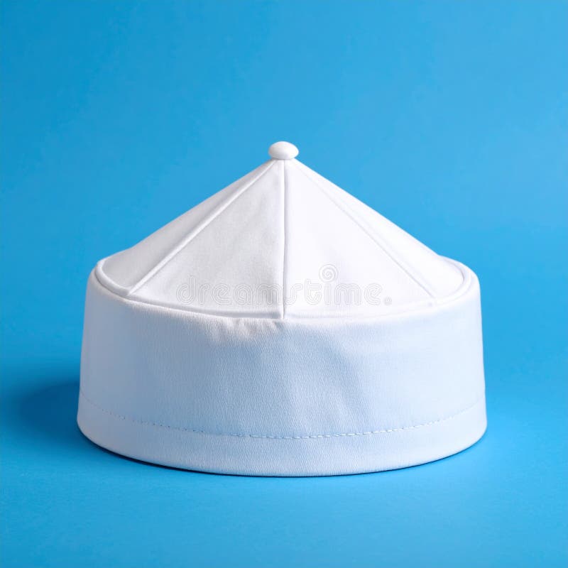 White Prayer Cap Displayed with Studio Lighting Stock Illustration ...