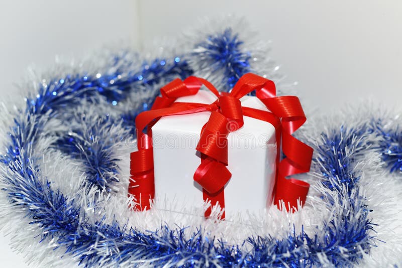 White Presents with Red Ribbons Stock Photo - Image of ribbon, gifts ...