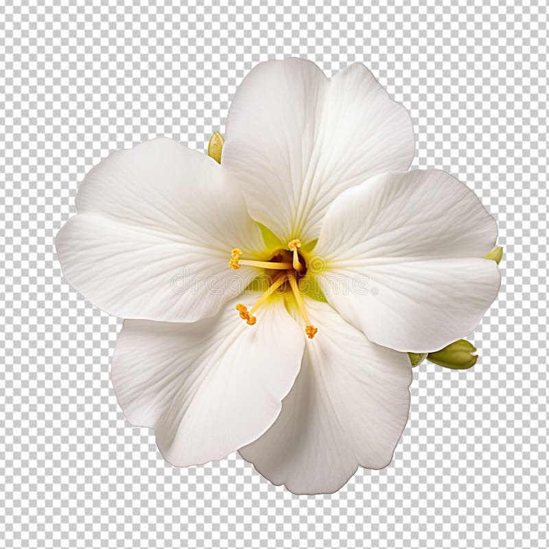 White Primrose Flower Isolated on Transparent Background Stock ...
