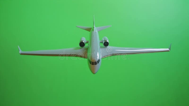 Private Jet Flying on Green Screen Background Stock Video - Video of ...