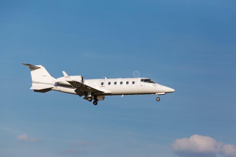 White private jet stock image. Image of takeoff, airliner - 34483191