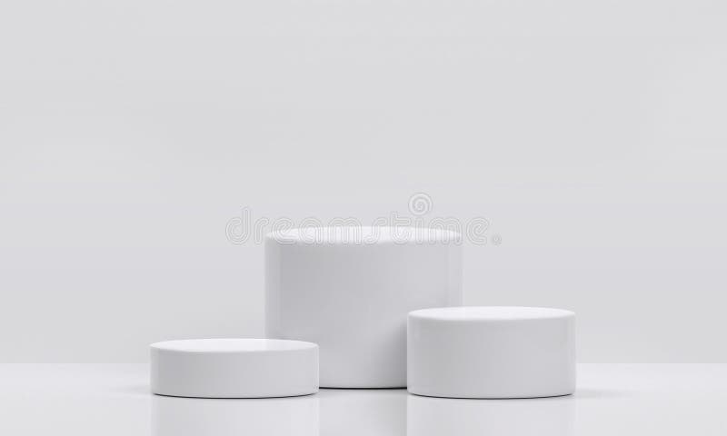 White Product Display Podium in Studio Room, for Display Presentation ...