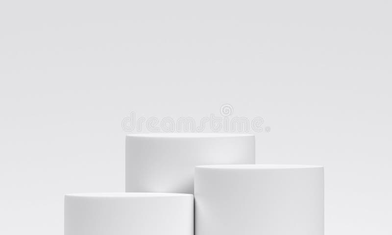 White Product Display Podium in Studio Room, for Display Presentation ...
