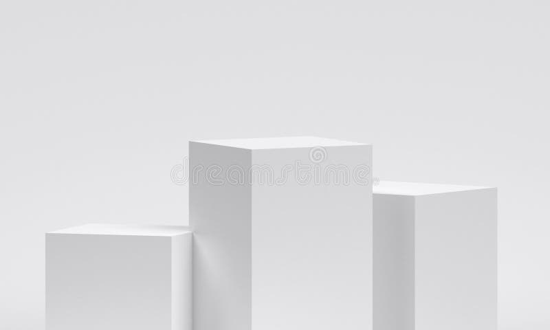 White Product Display Podium in Studio Room, for Display Presentation ...