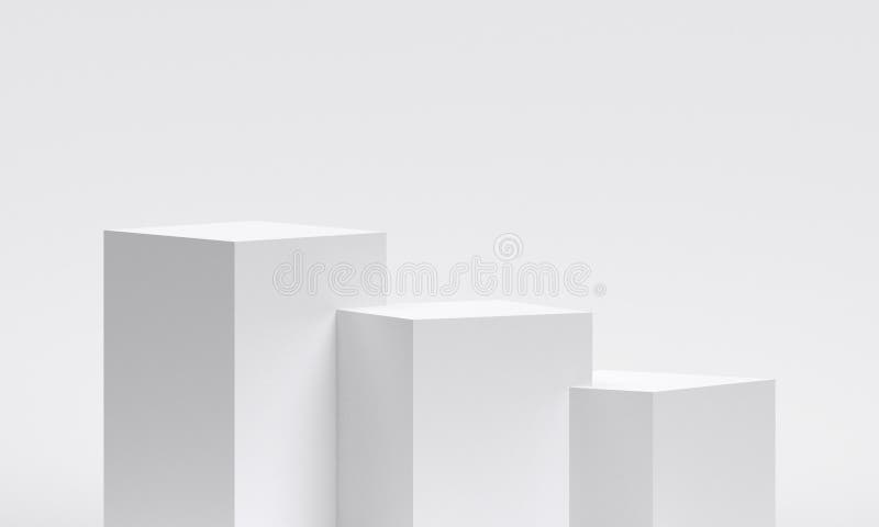 White Product Display Podium in Studio Room, for Display Presentation ...