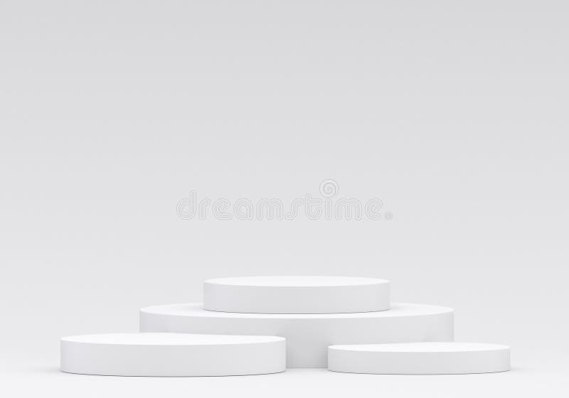 White Product Display Podium in Studio Room, for Display Presentation ...