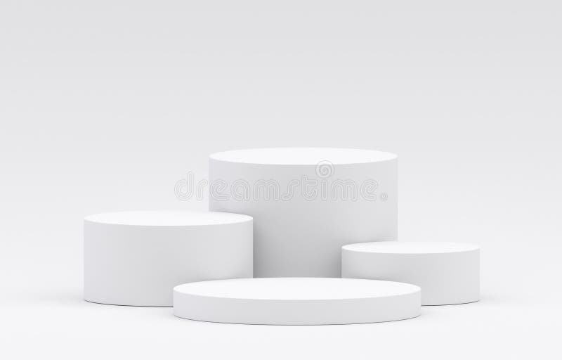 White Product Display Podium in Studio Room, for Display Presentation ...