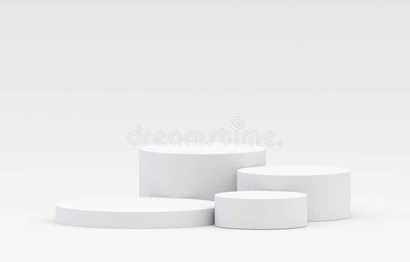 White Product Display Podium in Studio Room, for Display Presentation ...
