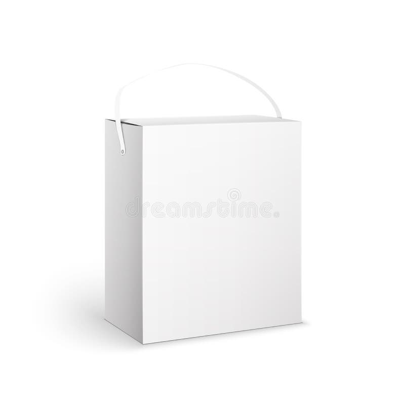 White Product Package Box Illustration on White Backgro Stock Vector ...