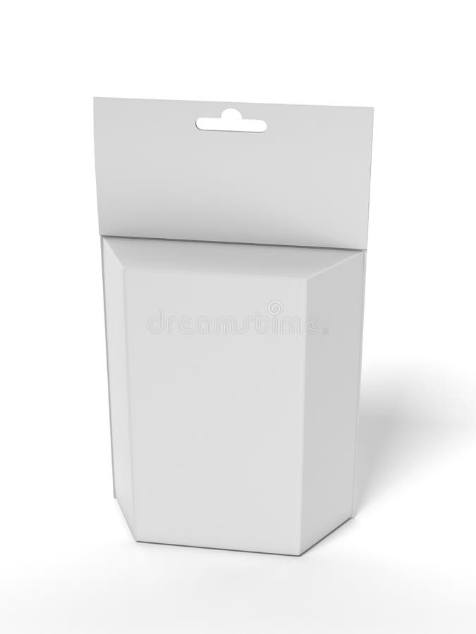 White Product Package Box stock illustration. Illustration of grey ...