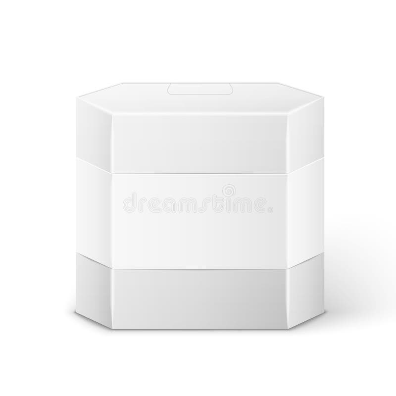 White Product Triangle Package Box Mock Up Stock Vector - Illustration ...
