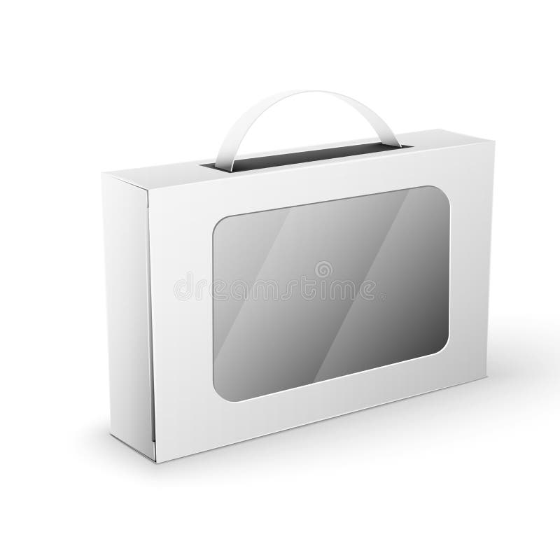 White Product Package Box Mock Up Template Stock Vector - Illustration ...