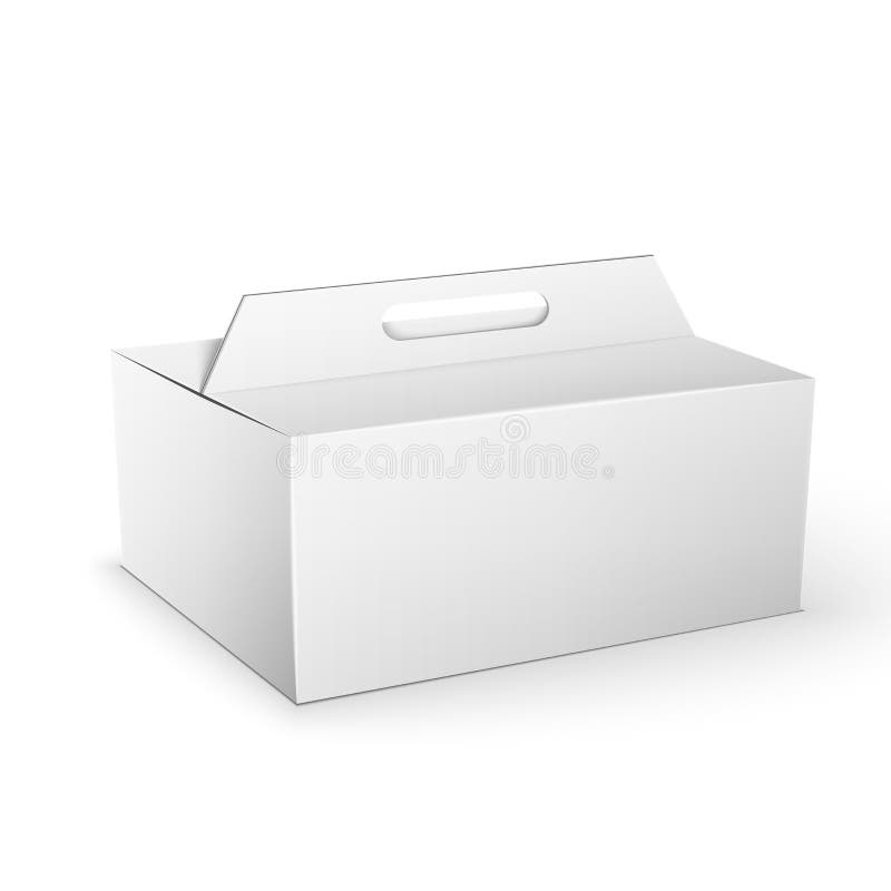 White Product Triangle Package Box Mock Up Stock Vector - Illustration ...