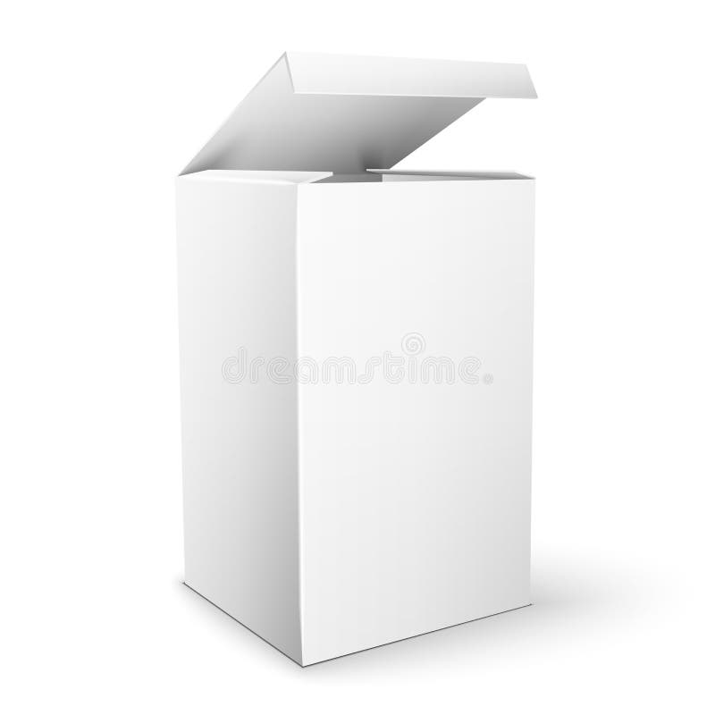 White Product Package Box Mock Up Template Stock Vector - Illustration ...