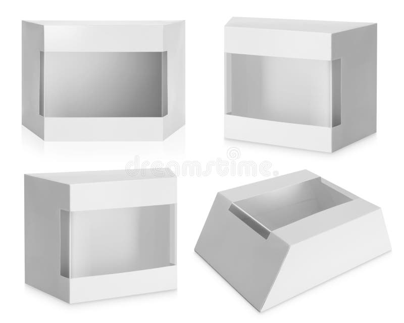White Product Package Box with Window Stock Photo - Image of ...