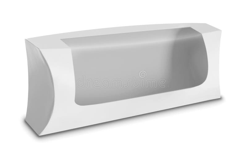 Cardboard Box with a Transparent Plastic Window Stock Photo - Image of ...