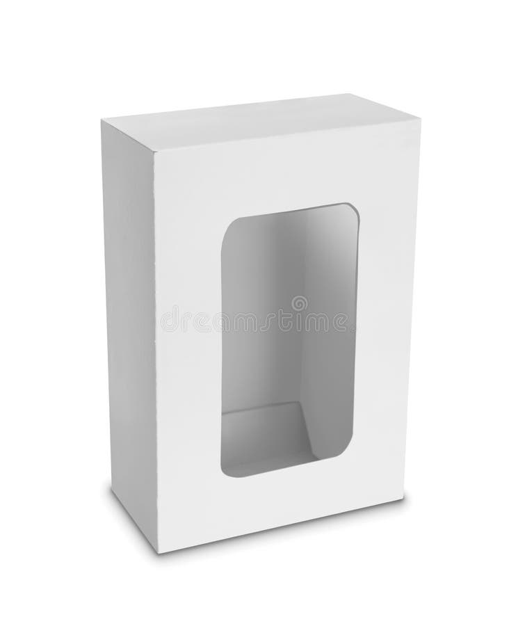 Blank White Product Package Box with Window. Vector Stock Vector ...
