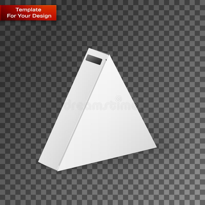 White Product Triangle Package Box Mock Up Stock Vector - Illustration ...