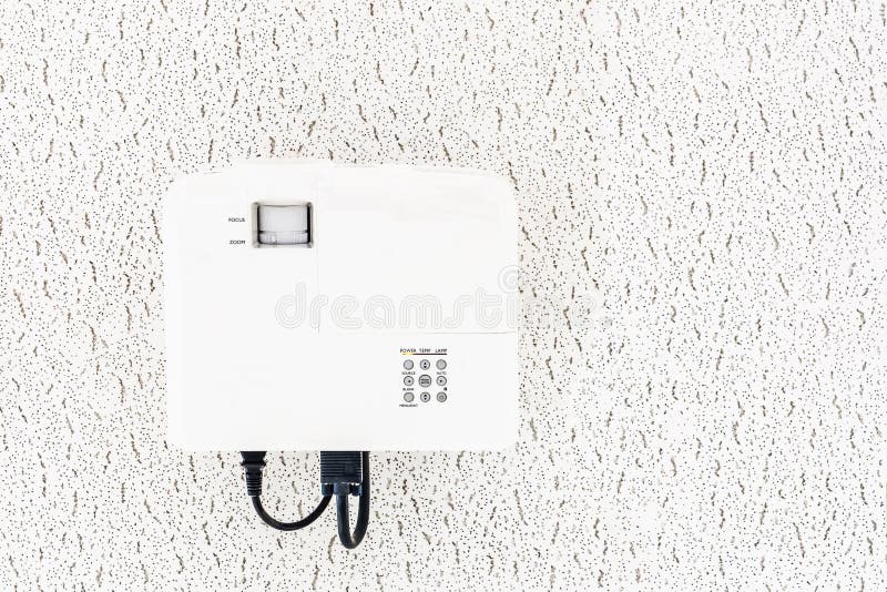 White Projector Hanging on the Ceiling of Conference Room, Projection ...