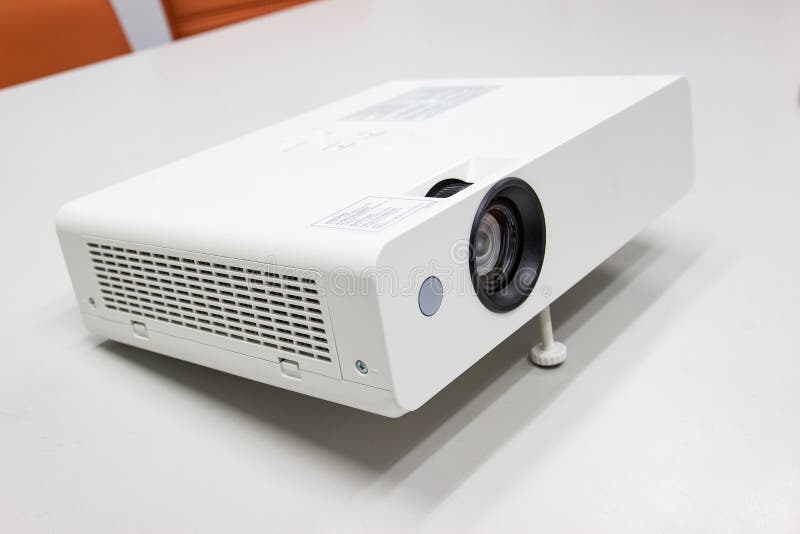 White Projector for Presentation for Business Work on Table Stock Photo ...