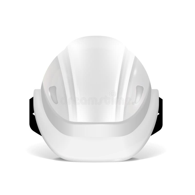 White Protective Helmet. Polygonal Construction Helmet in 3D. Front ...