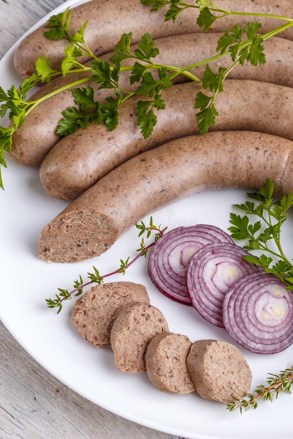 White pudding sausage stock photo. Image of meal, pudding - 80043986