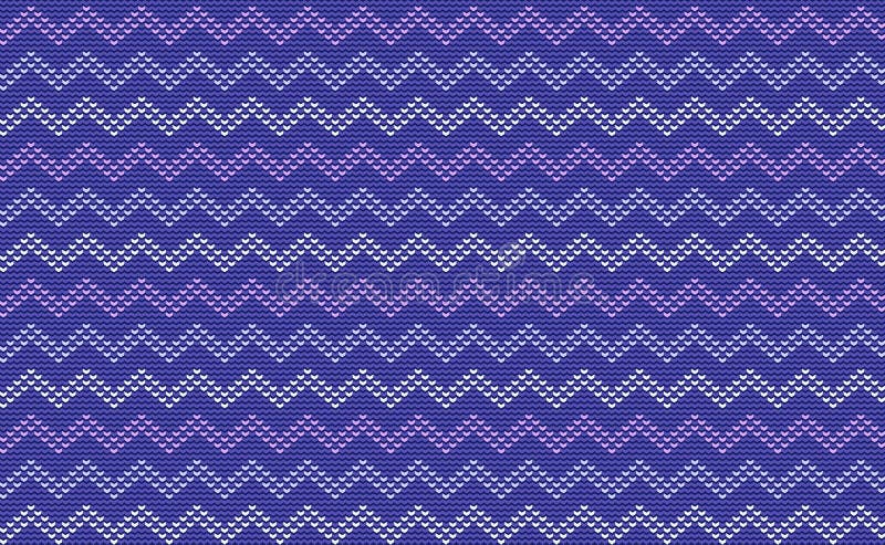 White and Purple Cross Stitch Pattern, Zigzag Embroidery Repeat ...
