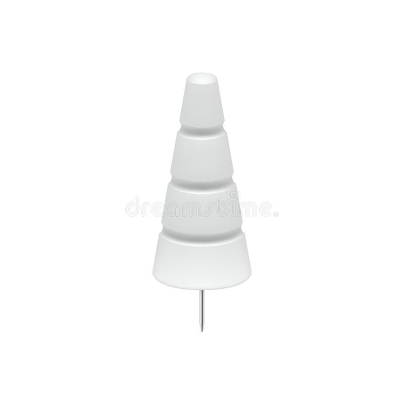 White Push Pin Icon Isolated on Crumpled Paper Background. Thumbtacks ...
