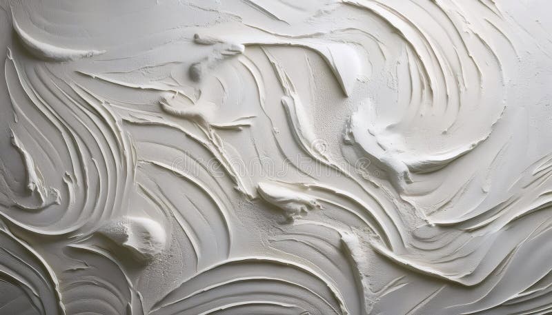 White Putty Creating Abstract Shapes on a Textured Surface Stock Image ...