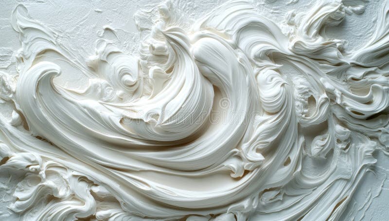 White Putty Forms Abstract Patterns on a Rough Surface Stock Image ...