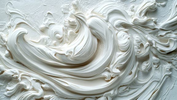 White Putty Forms Abstract Patterns on a Rough Surface Stock Image ...