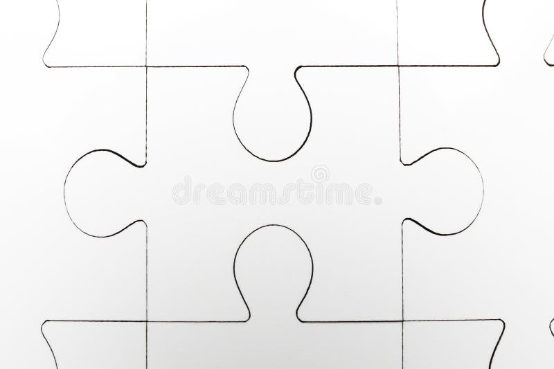 White Puzzle As Background, Top View. Intellectual Game Stock Photo ...