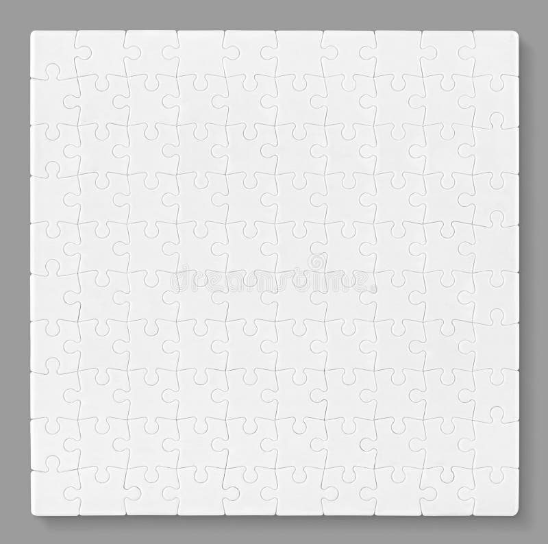 White Puzzle Isolated stock photo. Image of jigsaw, piece - 120983642