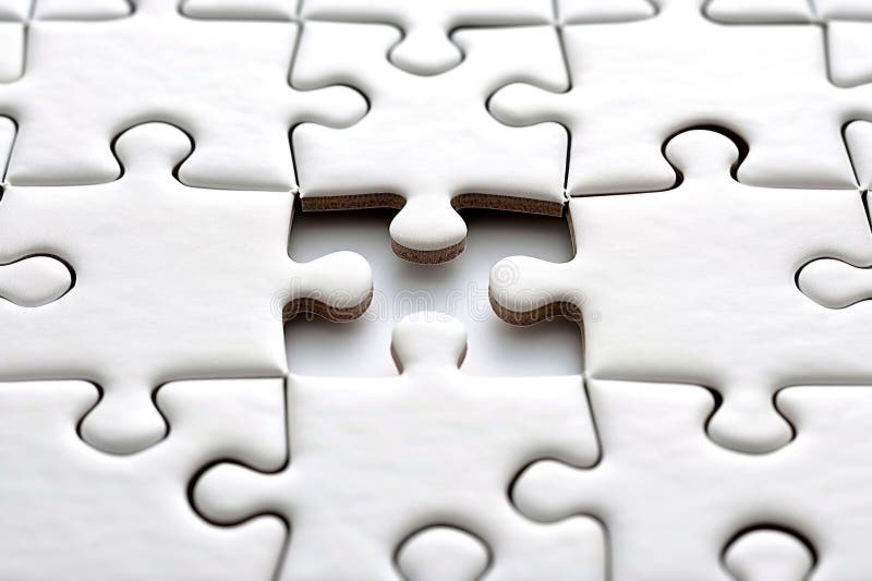 A White Puzzle Piece with a Hole in the Middle, AI Stock Illustration ...