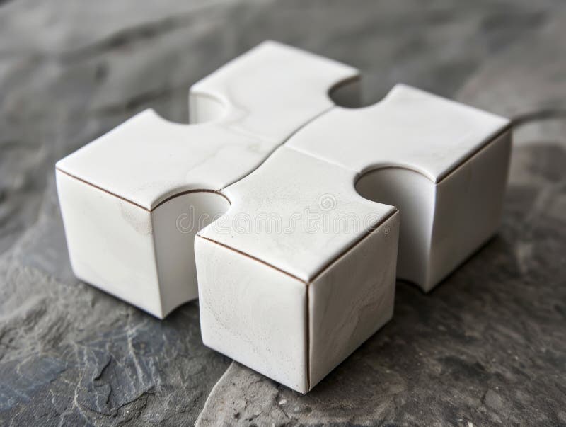 A White Puzzle Piece Sitting on a Stone Surface Stock Photo - Image of ...