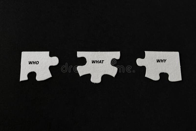White Puzzle Pieces Separated on Black Background Stock Image - Image ...