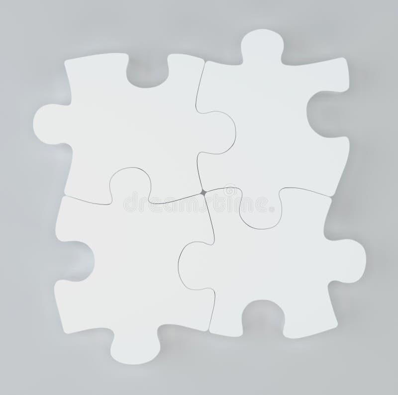 White Puzzles Soft Shadows Top View Stock Illustrations – 1 White ...