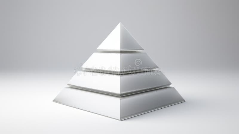 A White Pyramid on a White Background. Generative Ai Stock Image ...