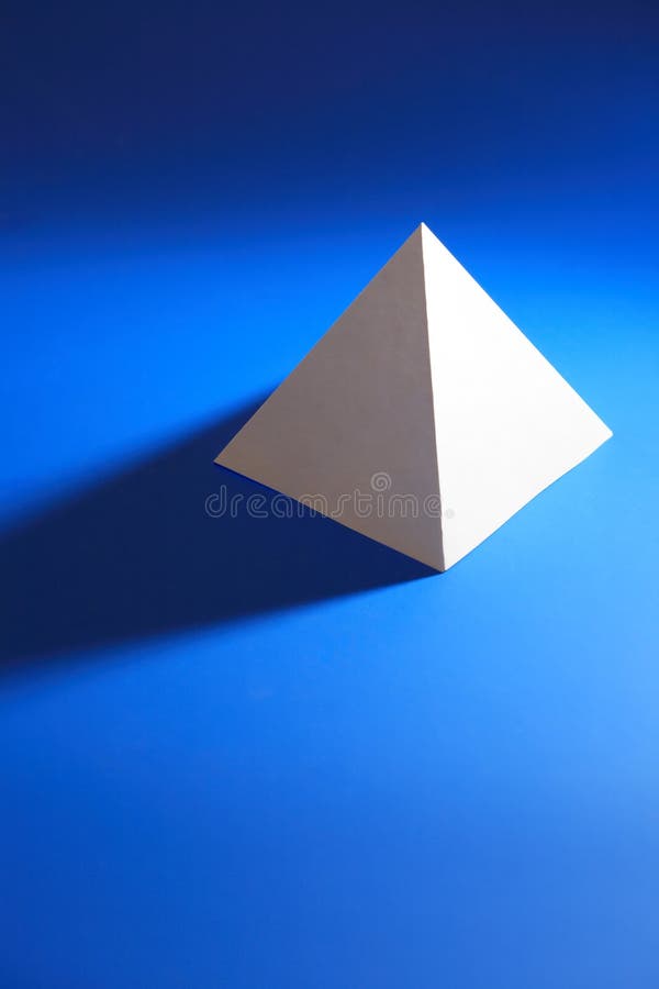 White Pyramid on Blue stock image. Image of installation - 71665361
