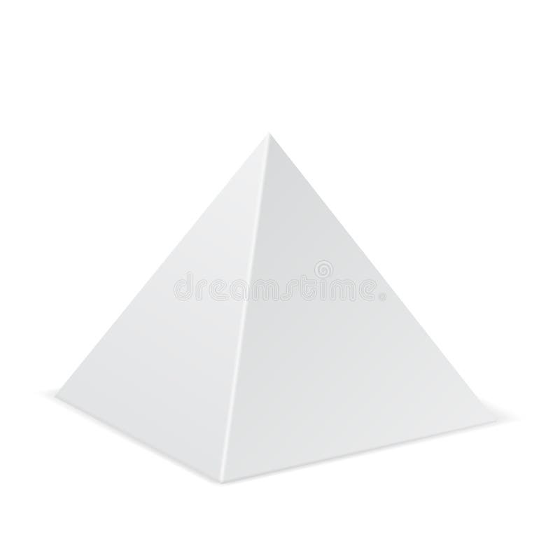 White Pyramid Mockup. 3d Template Stock Vector - Illustration of mock ...