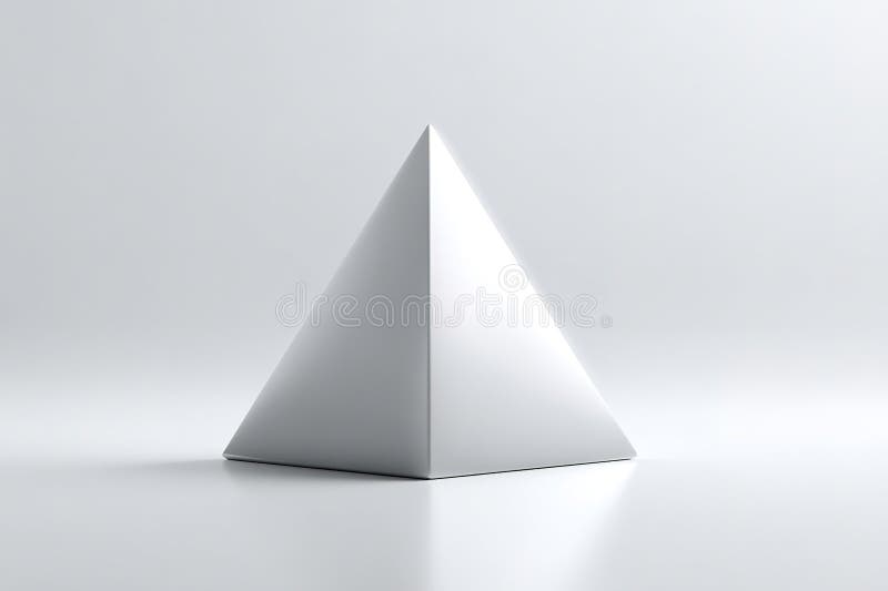 White Pyramid Structure on a Smooth Surface with Soft Lighting Creates ...