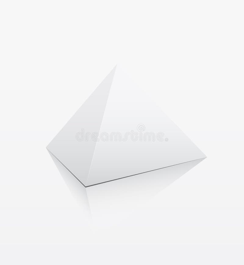 White Pyramid on White Background Stock Vector - Illustration of ...