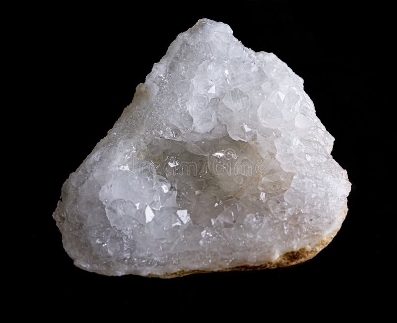 A White Quartz Geode Mineral Specimen Stock Photo - Image of crystals ...