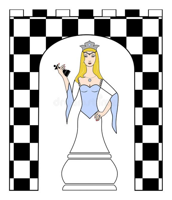 White queen stock vector. Illustration of checkers, figure - 48465142