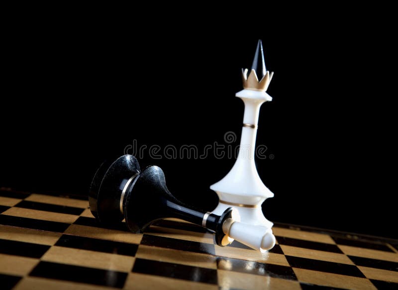 The White Queen Checkmate To Black King Stock Image - Image of player ...