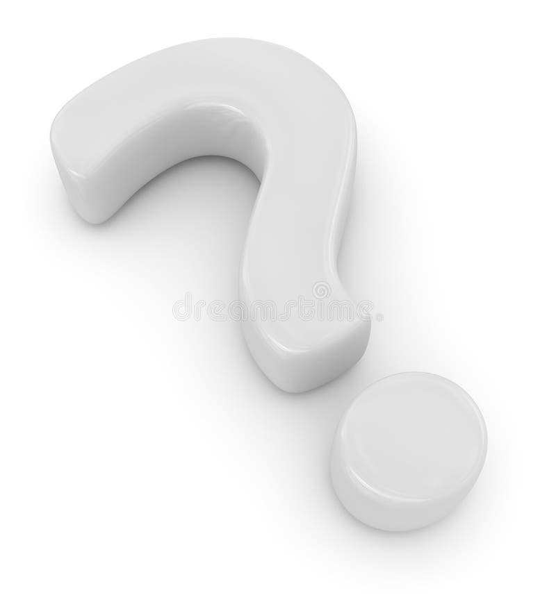 White Question Mark stock illustration. Illustration of education ...