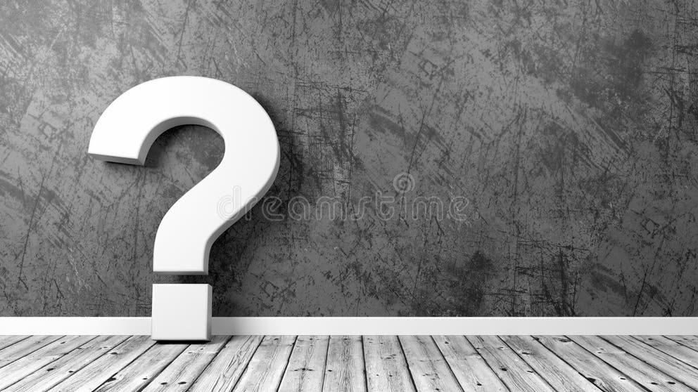 Question Mark in the Room stock illustration. Illustration of problem ...